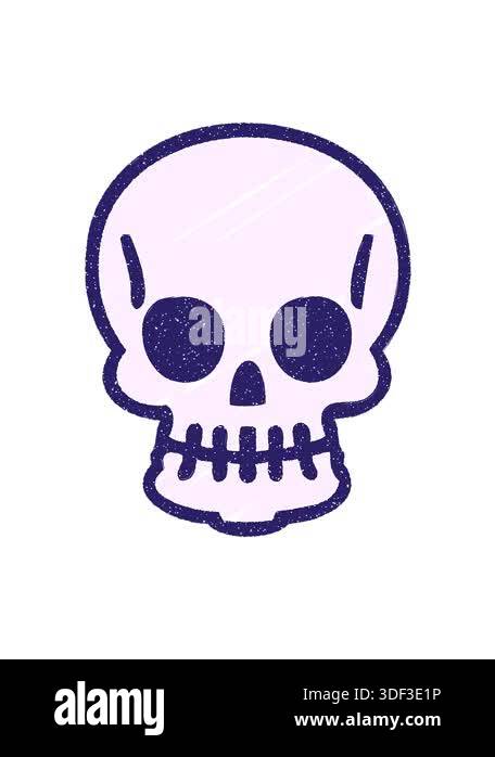 simple looping animated hand drawn cartoon doodle of skull Stock Video ...