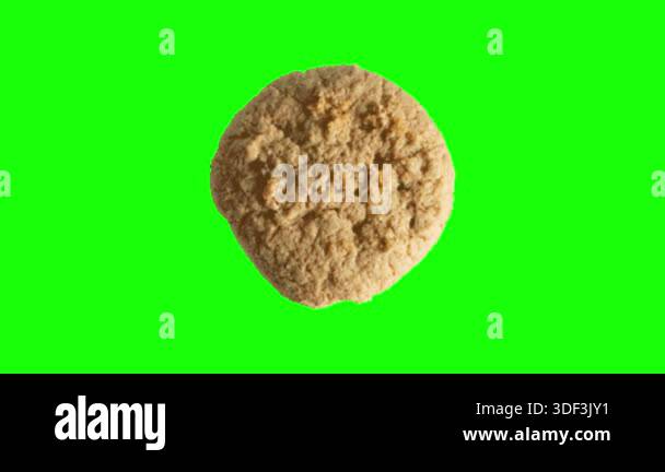 Biscuit on green screen background Stock Video Footage - Alamy