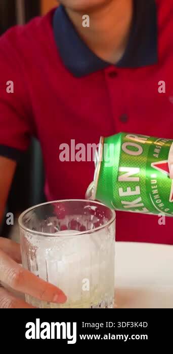 Heineken Beer Can Pouring Beer Refreshing Beverage Editorial video , 25 ...