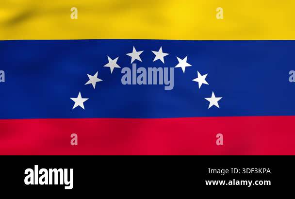 Venezuela Flag Realistic Animation Waving in the Wind | 4k Video Stock ...