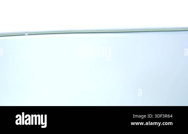 Super Slow Motion CloseUp Water Surface In Glass SlowMotion, Single ...
