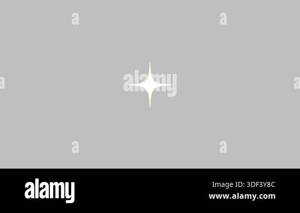 A sparkling white star shines on a gray background in this dynamic ...