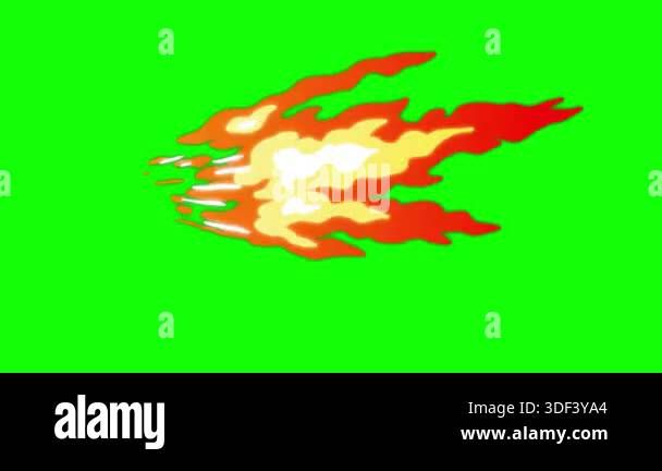Vibrant orange explosion on green screen background for dynamic video ...