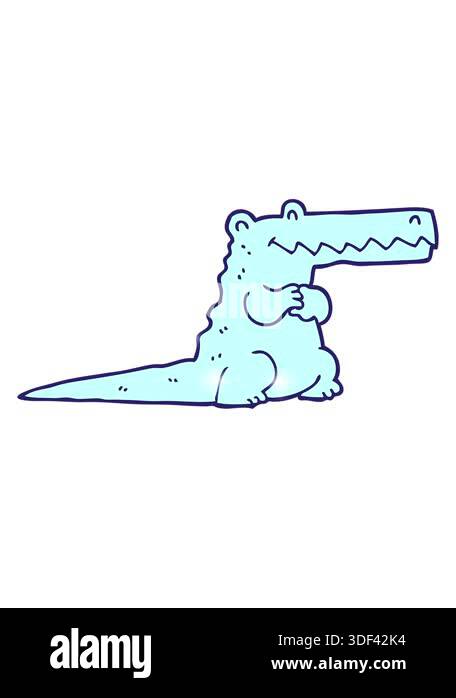 simple looping animated cartoon crocodile Stock Video Footage - Alamy