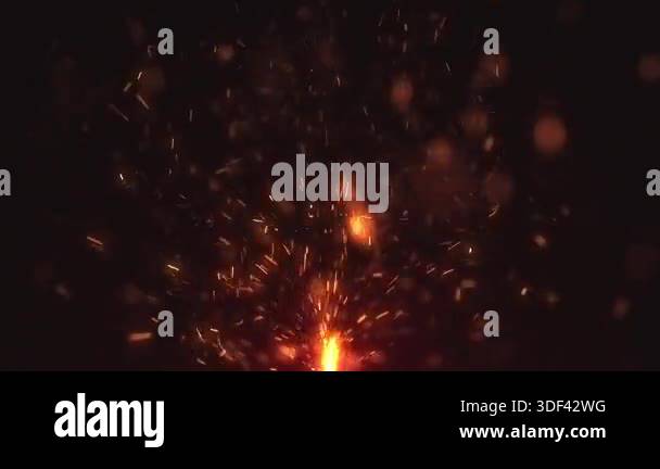 Hot golden glowing sparks swirling from a pyrotechnic sparkler. New ...