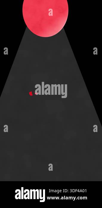 Minimalist Horse Animation with Red Moon Light Stock Video Footage - Alamy