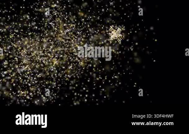 Confetti Explosion. Animation of beautiful sparkling gold and silver ...