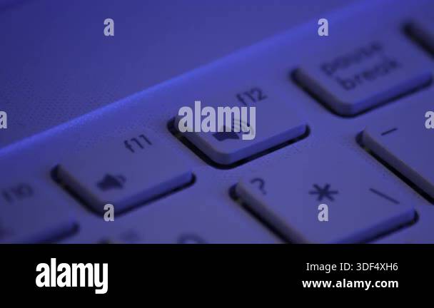 Pressing the Volume Up Key on the Keyboard Stock Video Footage - Alamy