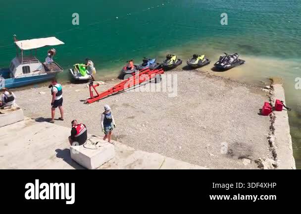 Natural river scene with wind and active group Stock Video Footage - Alamy