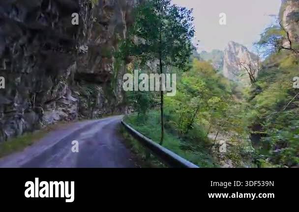 Driving through the Anisclo Canyon in Spain. One of the most ...
