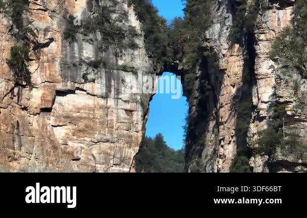 Beautiful mountain landscape in Zhangjiajie, China Stock Video Footage ...