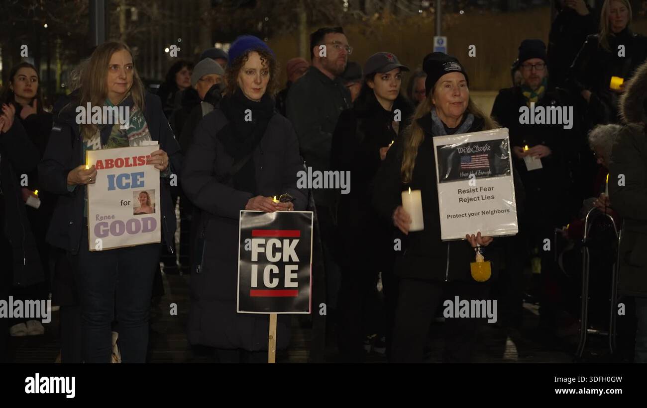 Us embassy renee good vigil Stock Videos & Footage - HD and 4K Video ...