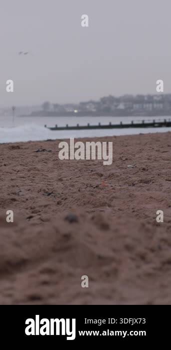 Tranquil beauty of Portobello Beach in Edinburgh during a cloudy ...