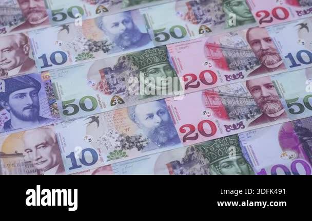 Georgia money, the georgian lari currency, banknotes of various ...