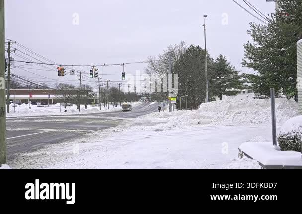 NORWALK, CT, USA - DECEMBER 27, 2025: Snow covers Norwalk as a storm ...