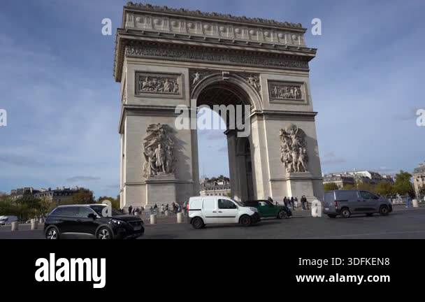 Paris, France - October 30, 2025: Triumphal Arch. Arc de Triomphe ...