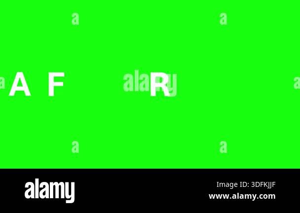 Animated text "A FRESH START." glowing and centered on a bright green ...