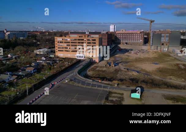 datacenter building with green wall facade, technological ...