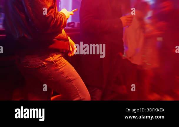 Upscale Night Scene, Individual Relaxing At Illuminated Drinking ...