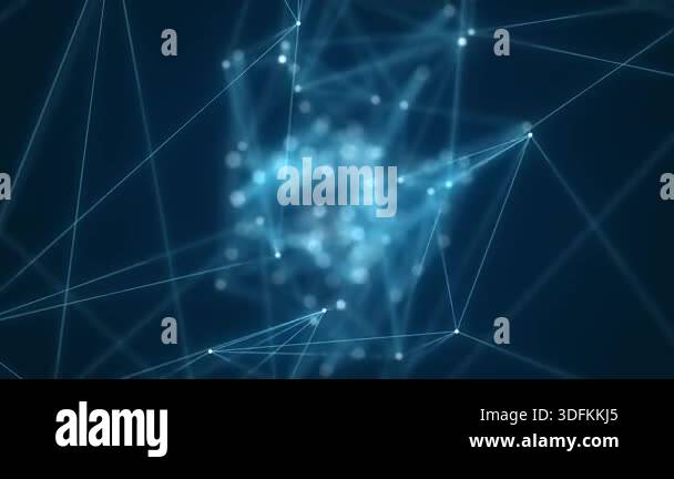 Abstract Digital Data Network Connection Blue Plexus Lines for Tech ...