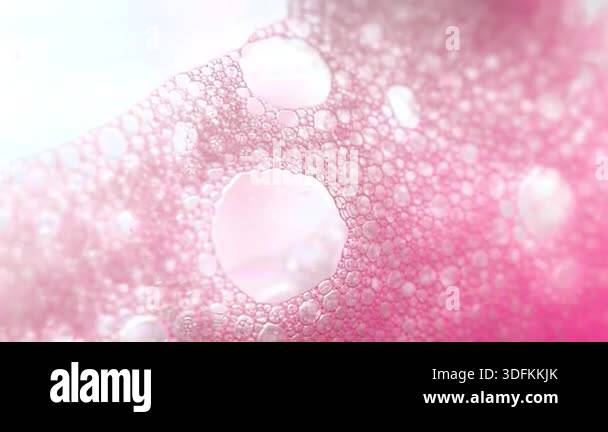 Soft pink soap bubble pattern.A background with pink bubbles. Pink foam ...