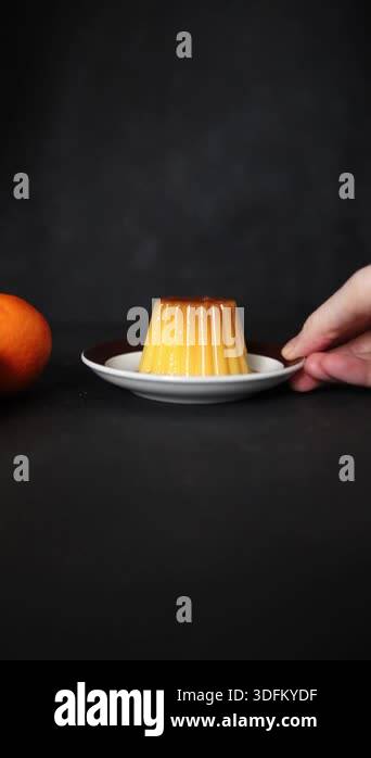 Flan dessert caramel pudding sweet dessert cream tasty snack fresh ...