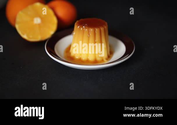 Flan dessert caramel pudding sweet dessert cream tasty snack fresh ...