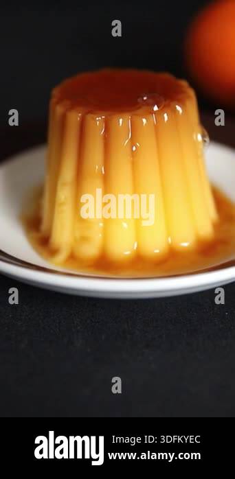 Flan dessert caramel pudding sweet dessert cream tasty snack fresh ...