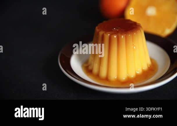 Flan dessert caramel pudding sweet dessert cream tasty snack fresh ...