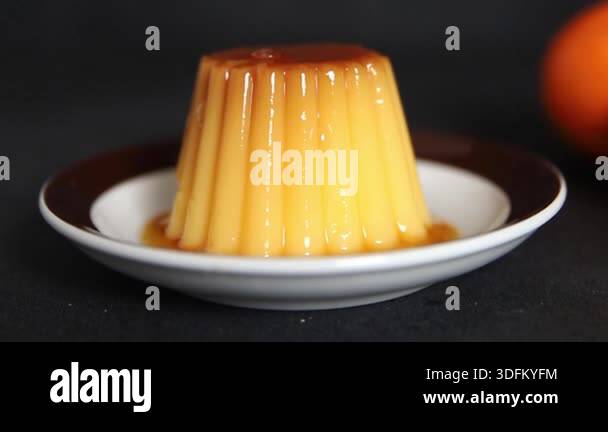Flan dessert caramel pudding sweet dessert cream tasty snack fresh ...