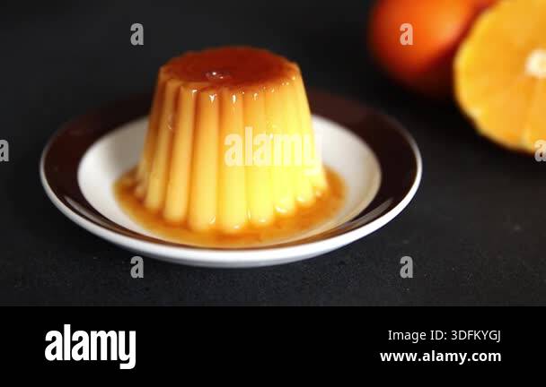 Flan dessert caramel pudding sweet dessert cream tasty snack fresh ...