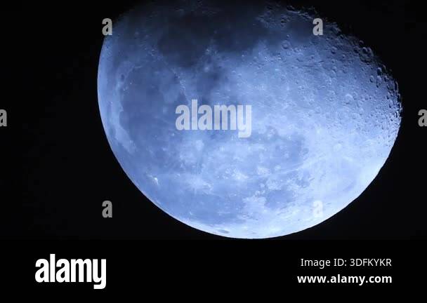 night half moon landscape video Stock Video Footage - Alamy