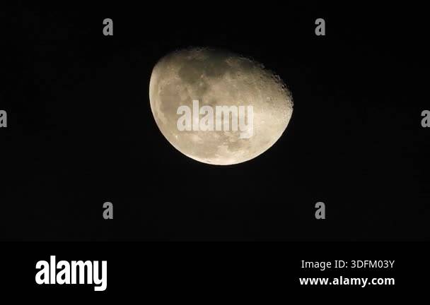 night half moon landscape video Stock Video Footage - Alamy