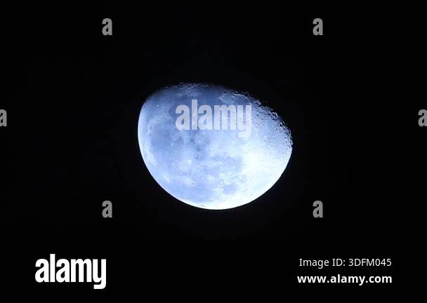 night half moon landscape video Stock Video Footage - Alamy