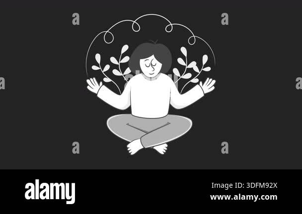 Mental Health 2D Motion Graphics Animation Alpha channel Stock Video ...