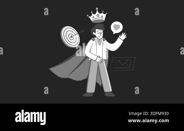 Ceo 2D Motion Graphics Animation Alpha channel Stock Video Footage - Alamy