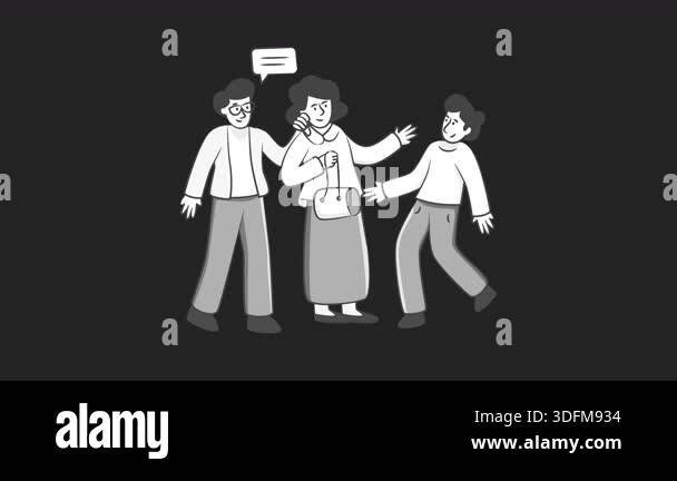 Community 2D Motion Graphics Animation Alpha channel Stock Video ...