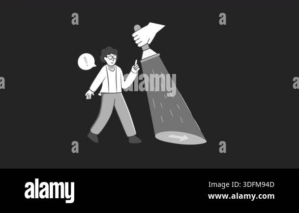 Guidance 2D Motion Graphics Animation Alpha channel Stock Video Footage ...