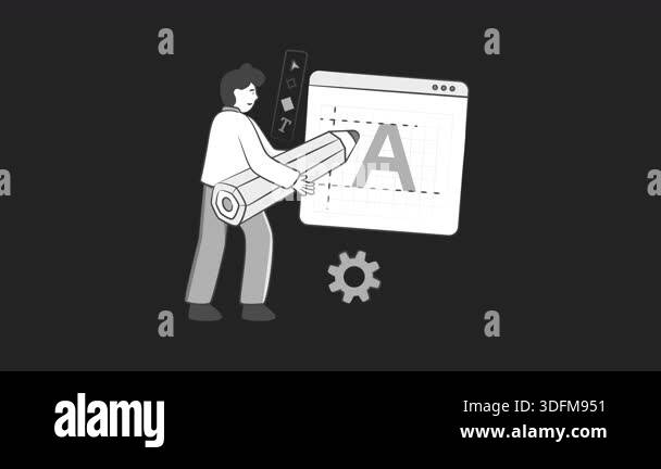 Logo Design 2D Motion Graphics Animation Alpha channel Stock Video ...