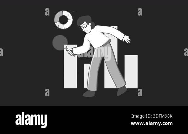 Statistics 2D Motion Graphics Animation Alpha channel Stock Video ...