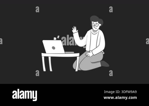 Newsletter 2D Motion Graphics Animation Alpha channel Stock Video ...