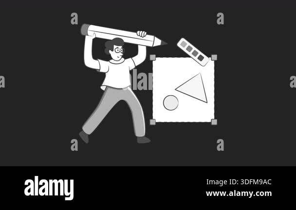 Branding 2D Motion Graphics Animation Alpha channel Stock Video Footage ...