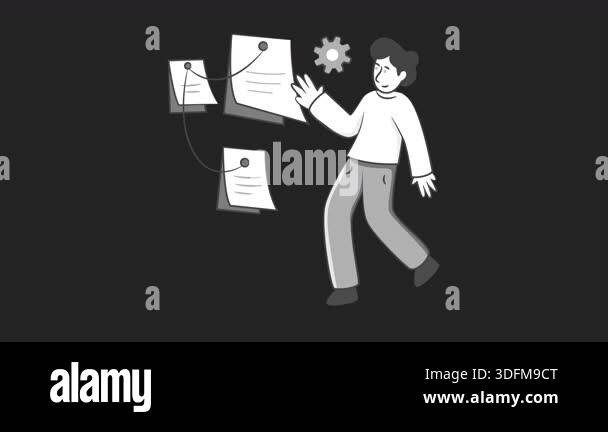 Plan 2D Motion Graphics Animation Alpha channel Stock Video Footage - Alamy