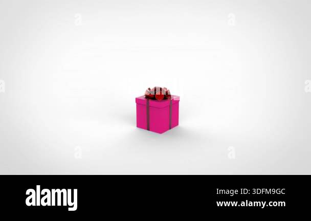 Minimal Gift Box Presentation on White Background Stock Video Footage ...