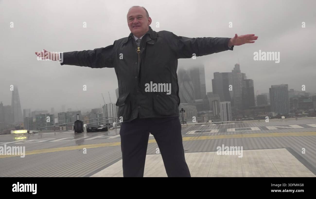 Sir Ed Davey tours London Air Ambulance helipad, control room and ...