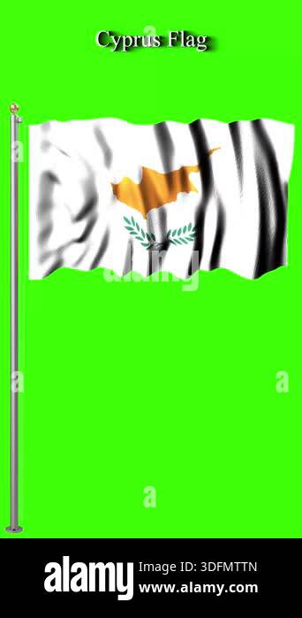Cyprus Flag Wavy Motion 4K Patriotic Background Animation Stock Video ...