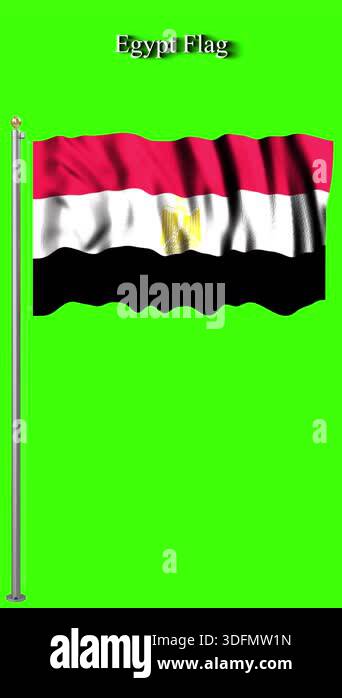Egypt Flag Wavy Green Screen 4K Animation Patriotic Motion Background ...