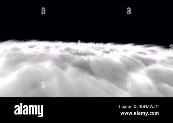 Sky Cloudscape Motion Graphic in 4K Resolution.Flying Through White ...