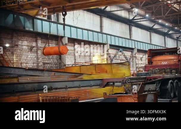 Industrial concept. An overview on construction site inside the ...