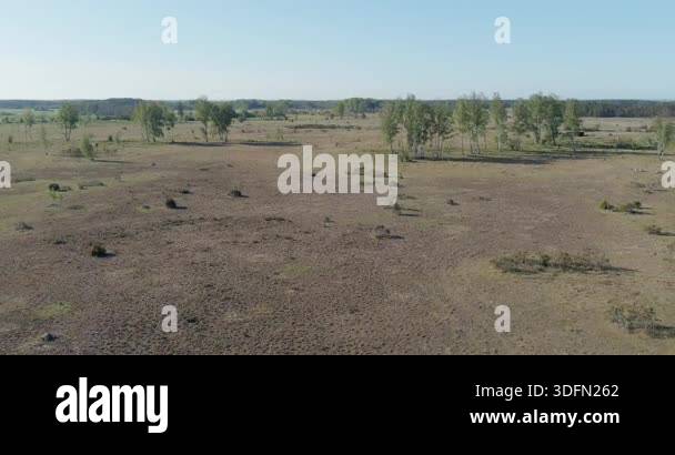 Aerial view of alvars (thin-soiled semi-natural grasslands on limestone ...